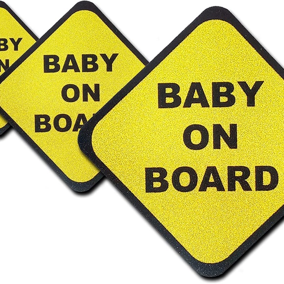 Office | Curbnsign Baby On Board 3m Reflective Vinyl Decals 3 Pack ...